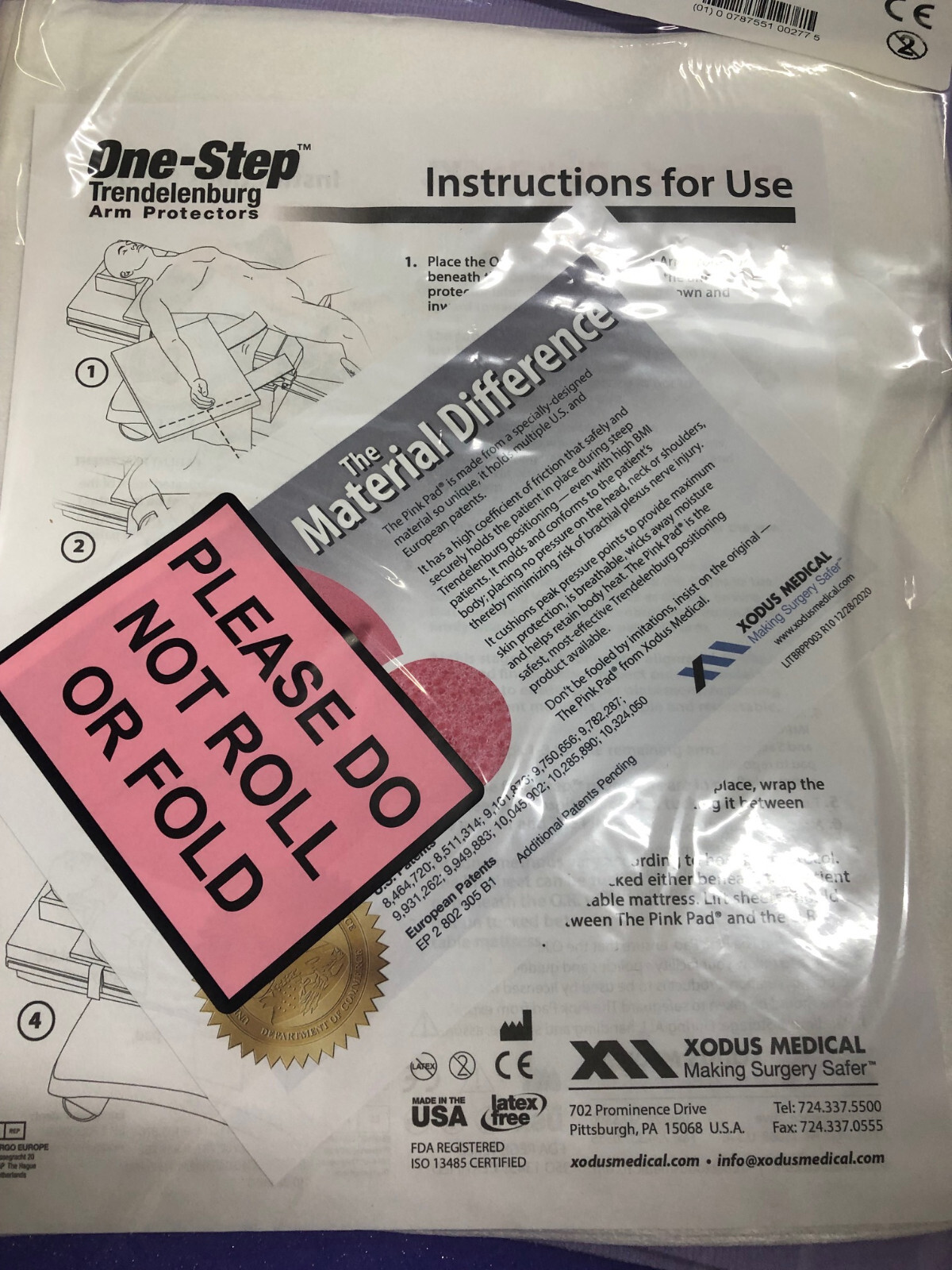 XODUS MEDICAL The Pink Pad 40583 Trendelenburg Positioning Kit Safer ...