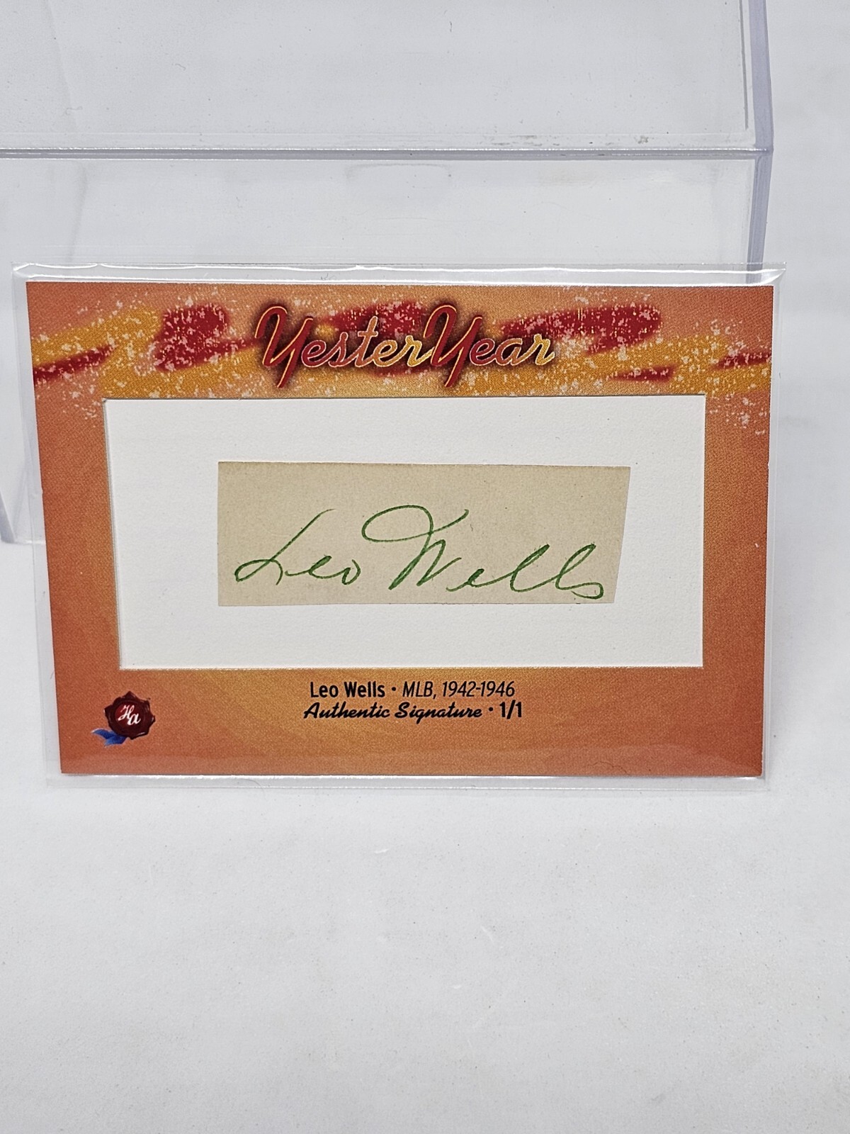 Leo Wells 2024 Historic Autographs Yester Year Cut Auto 1/1 MLB | eBay