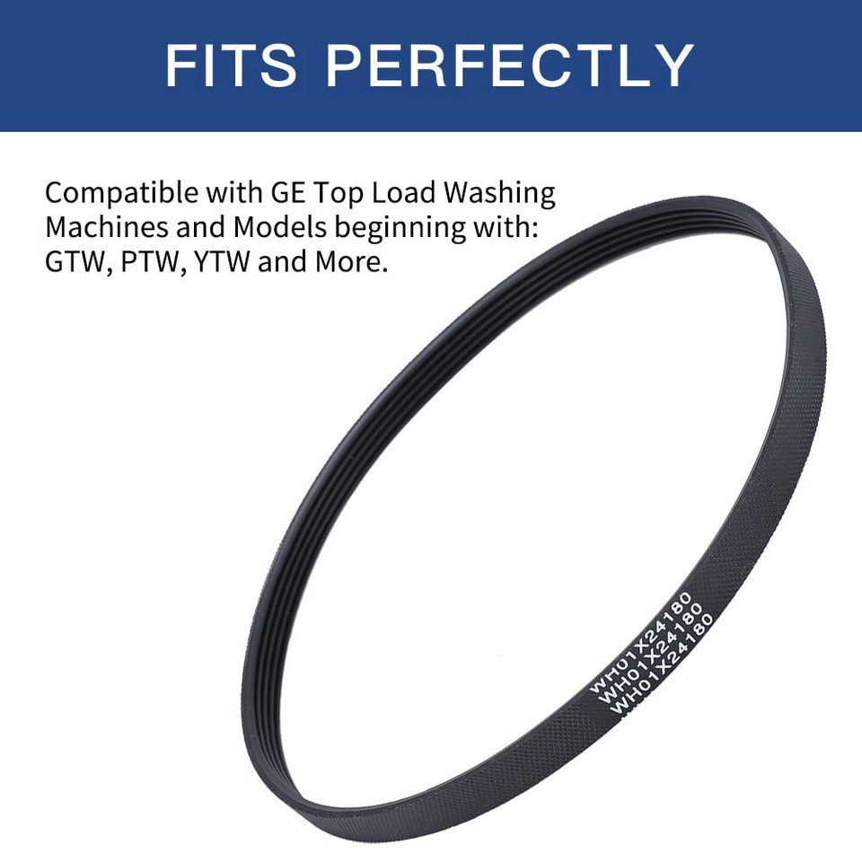 WH01X24180 Washer Drive Belt for GE 290D1101P002, AP6024314, PS11736832 ...
