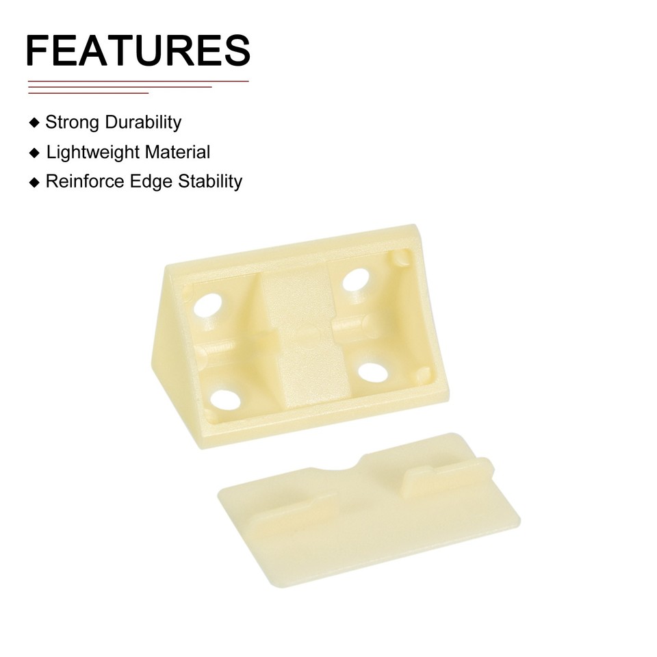 12Pcs 41x20x20mm Plastic Corner Brackets 4 Holes L Shape Right Angle ...