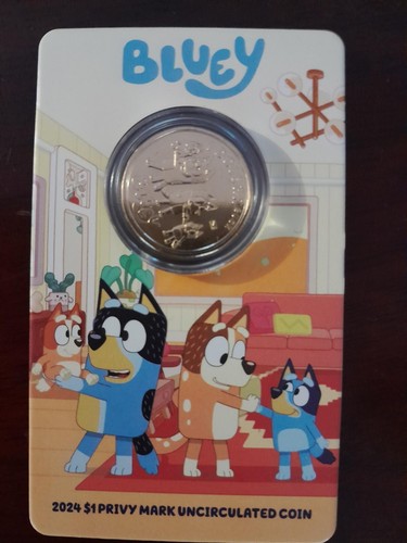 2024 $1 Bluey buck coin in card - THE HEELERS - RAM envelope privymark ...