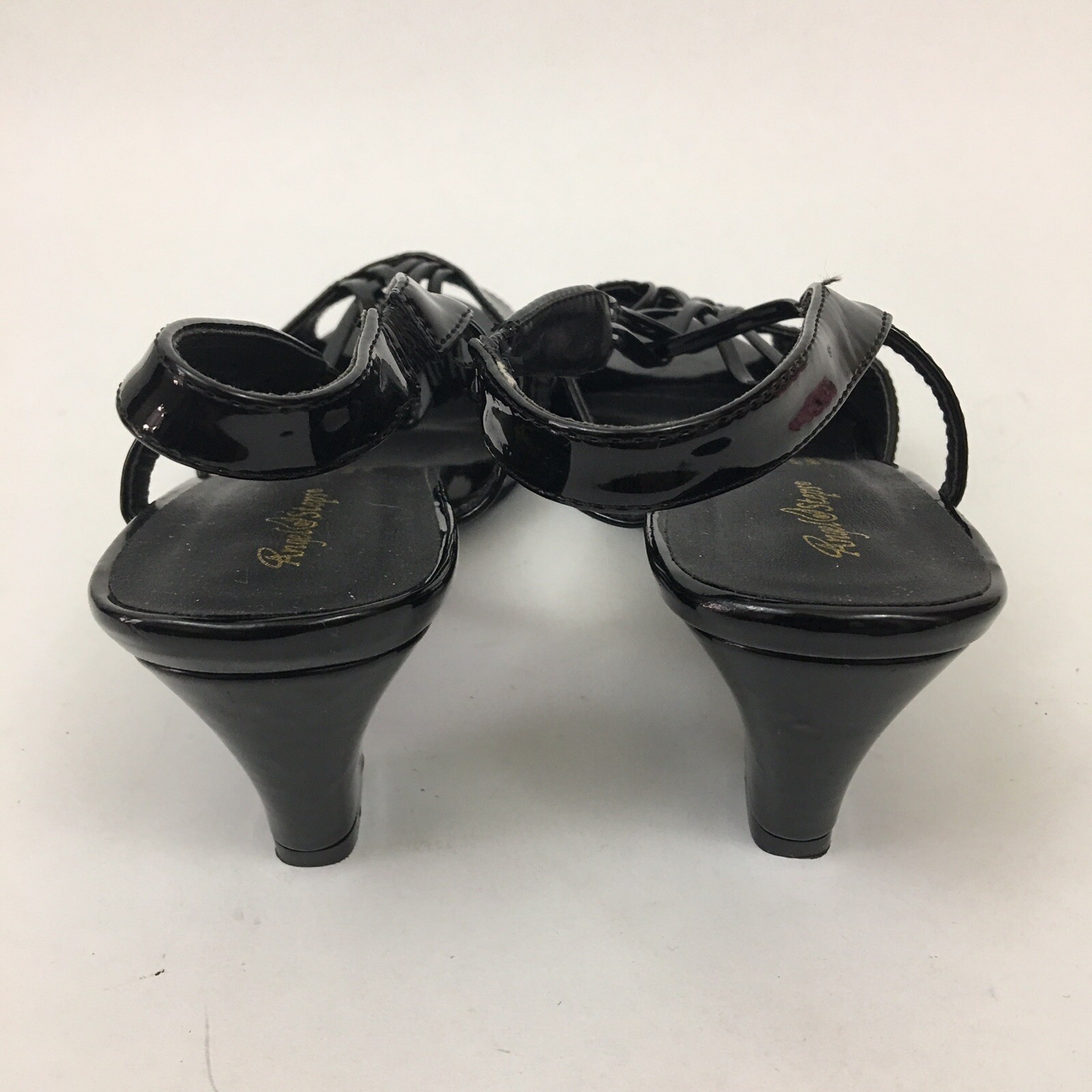 ANGEL STEPS Woman’s Black Patent Leather Look Toe Sho… - Gem