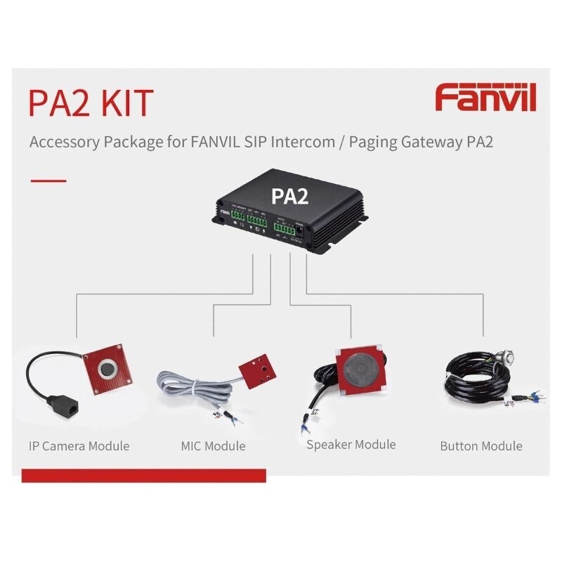 Fanvil PA2 Accessories Kit to Suit PA2 SIP Paging Gateway & Video ...
