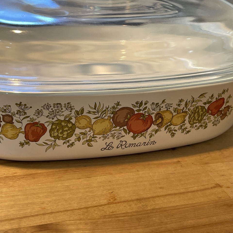 Vintage Corning Ware Spice Of Life La Romarin Casserole Dish A-10-B w ...