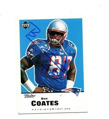 Ben Coates signed autograph 1999 Upper Deck football card Patriots Bad ...