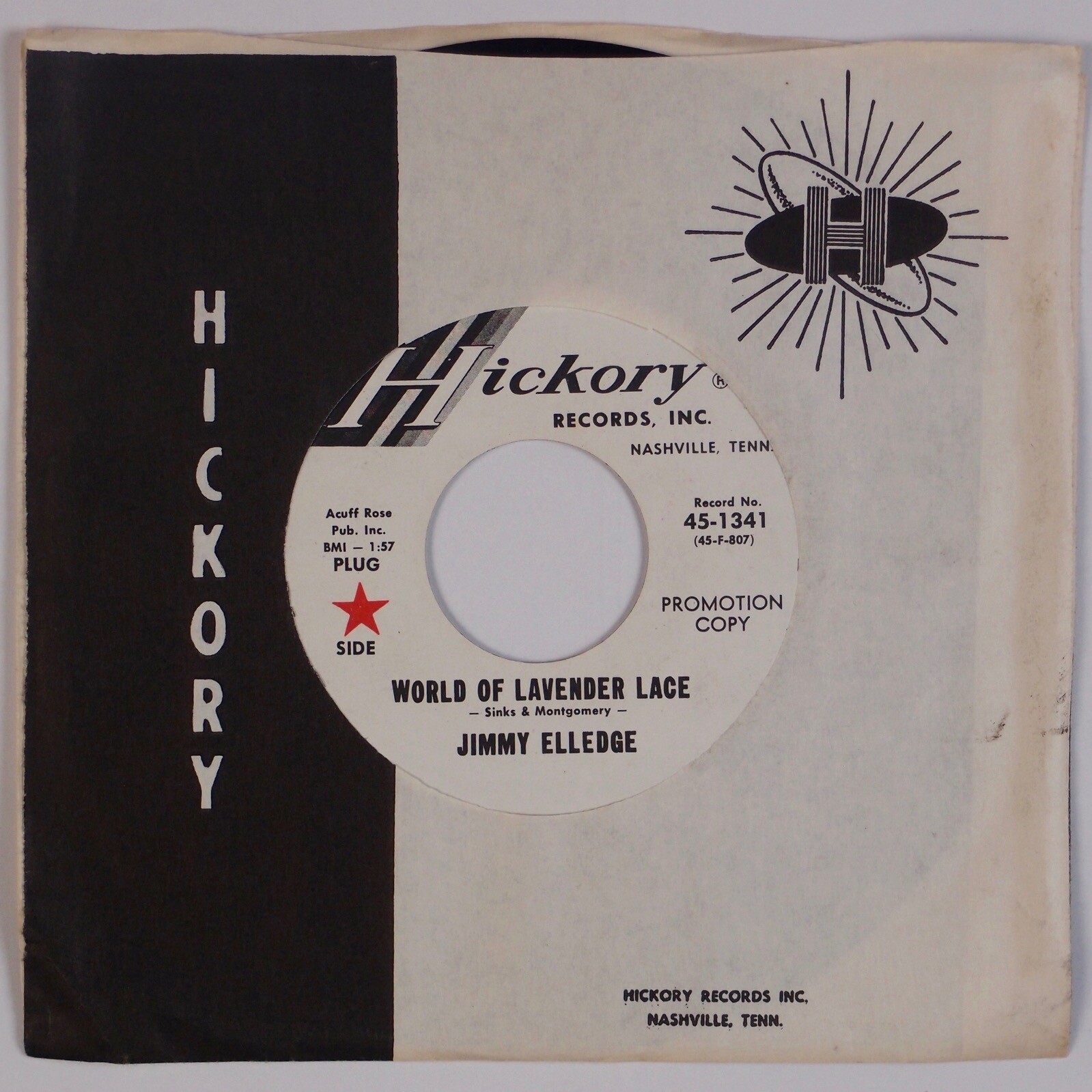 JIMMY ELLEDGE: World of Lavender Lace ’65 Hickory R&B Soul 45 NM Promo ...