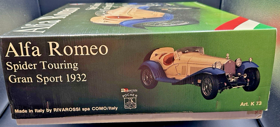 Pocher Alfa Romeo Spider Touring 1932 1:8 Model Kit K71 Sealed Parts ...