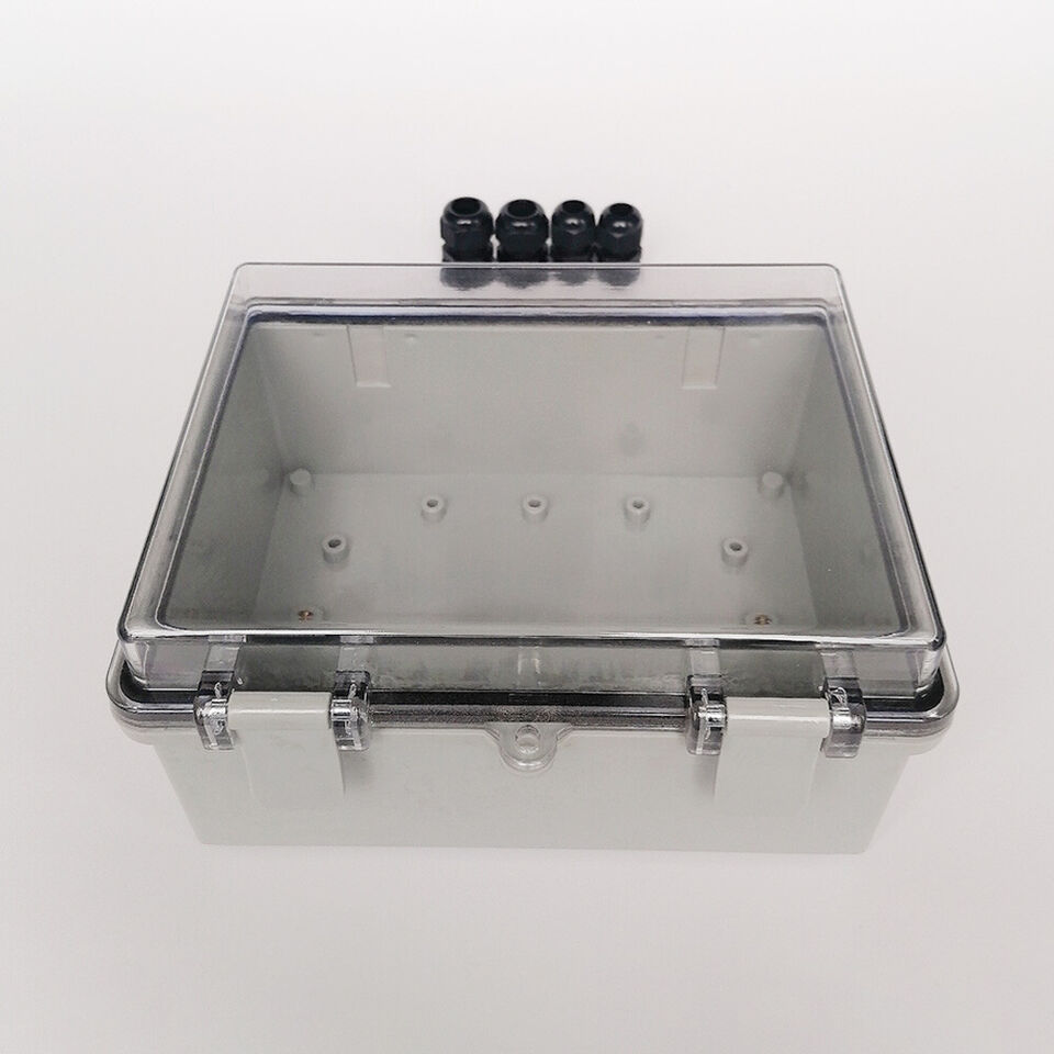 Plastic Electrical Junction Box Visible Cover Hinged Waterproof Project ...