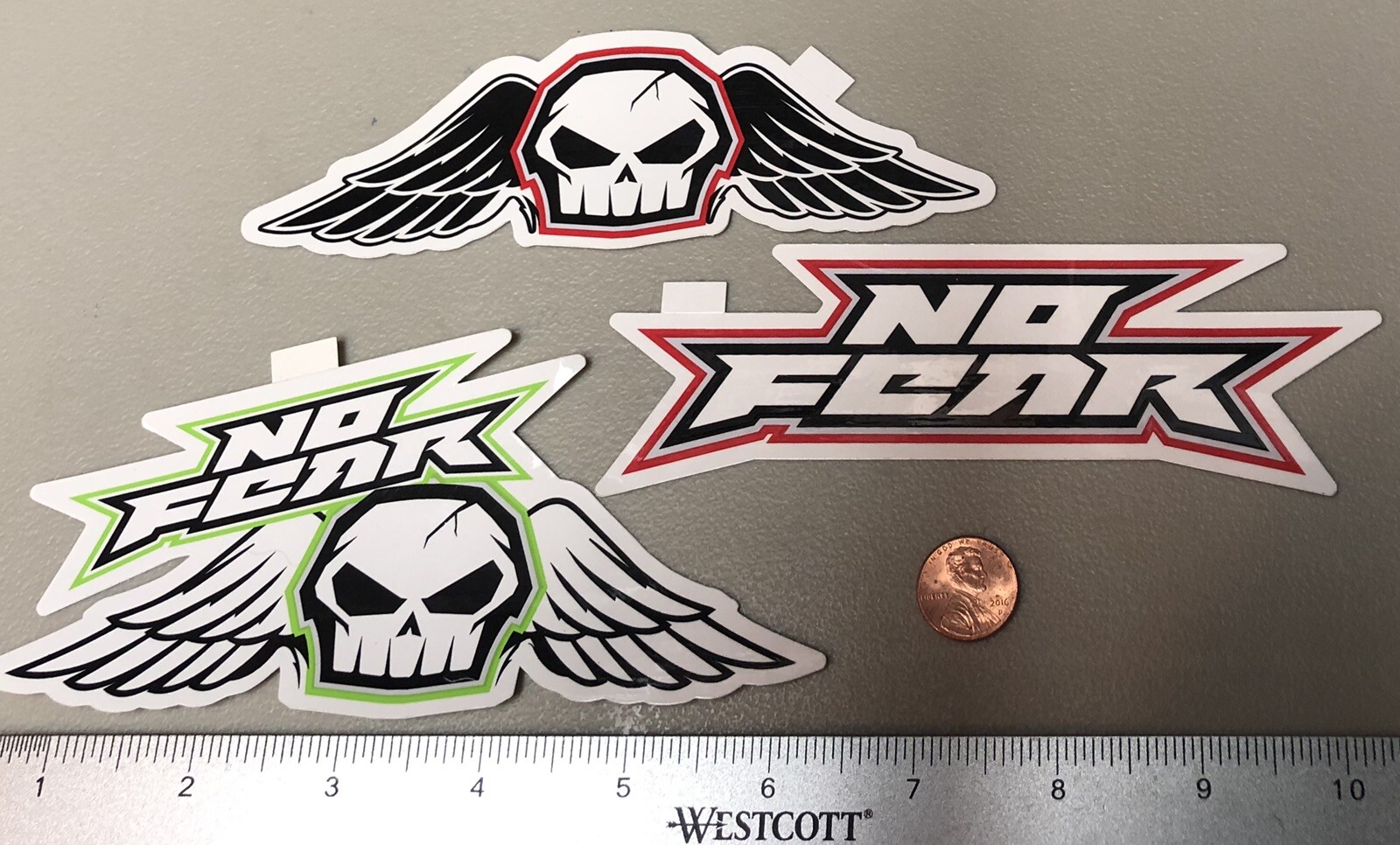 Set Of 3 Vintage NO FEAR Stickers/Decals. NOS. New And Unused From A ...