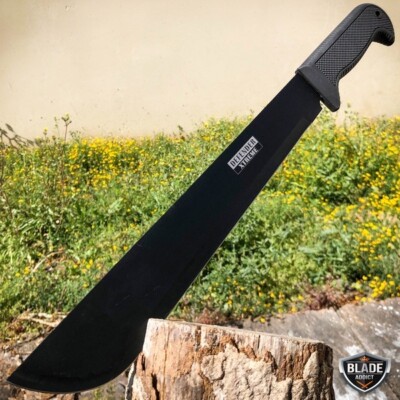 18" HUNTING FIXED BLADE MACHETE KNIFE MILITARY TACTICAL SURVIVAL NINJA ...