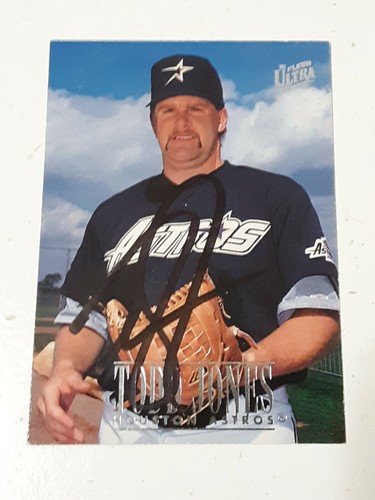 Todd Jones Houston Astros 1996 Fleer Ultra Autograph Card #211 READ ...