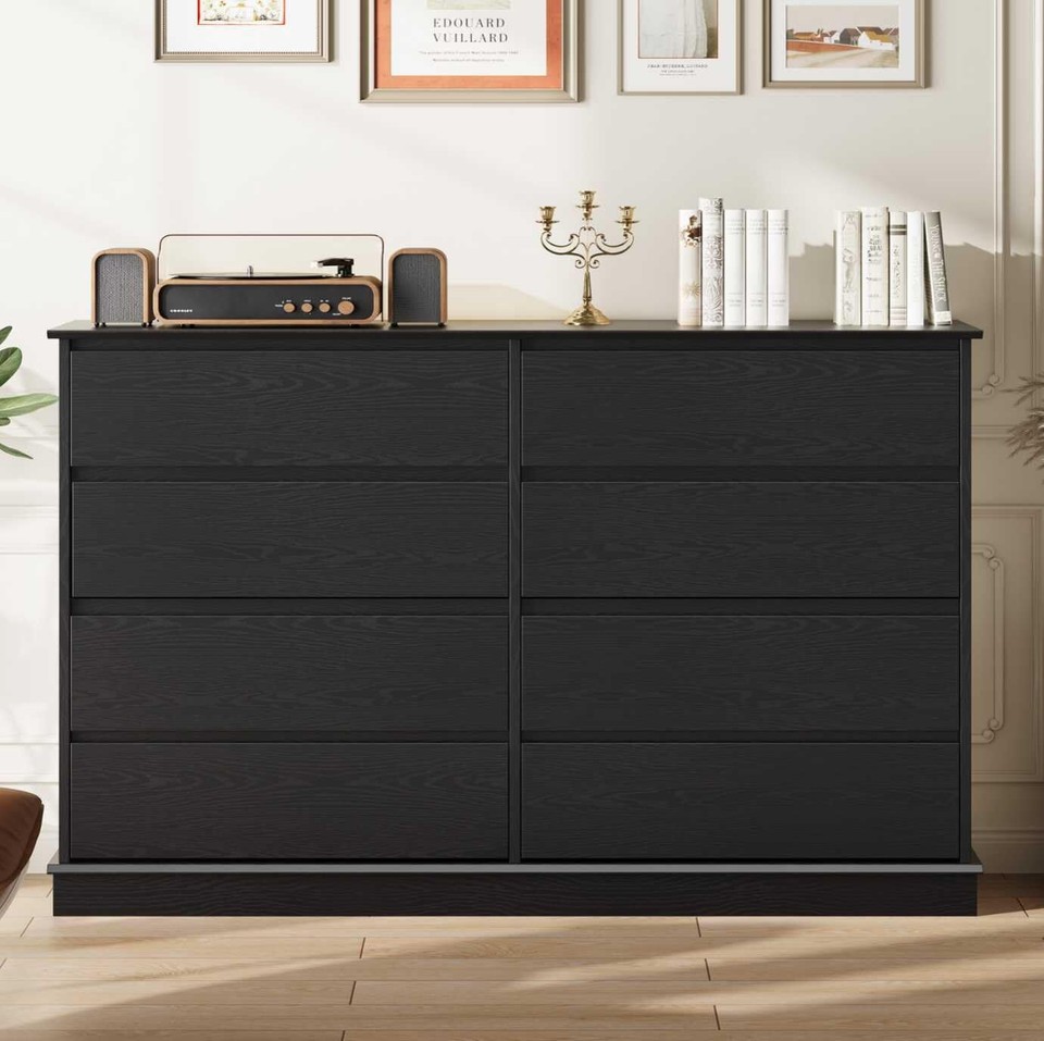 8 Drawer Double Wood Dressers Chests Of Drawers Dresser For Bedroom ...