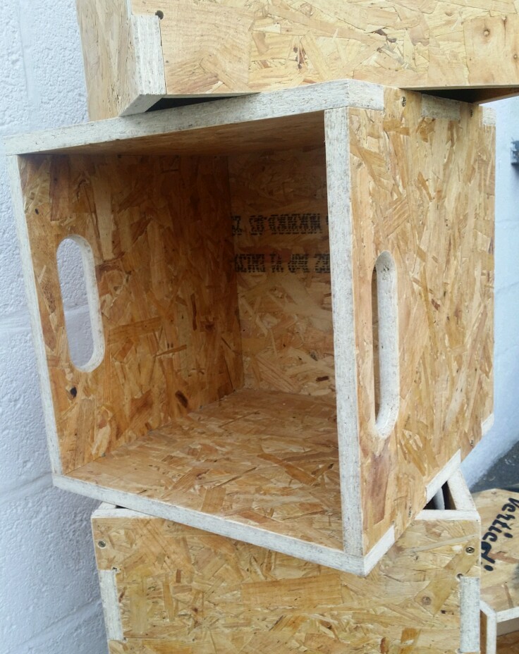 12" Vinyl LP Record Storage Cube Box Crate Stackable osb | eBay