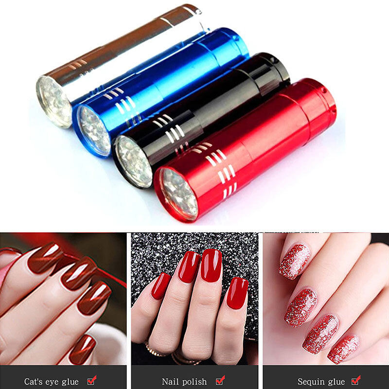 LED UV Gel Curing Lamp Light Portable Dryer Fast Cure Nail Flashlight ...