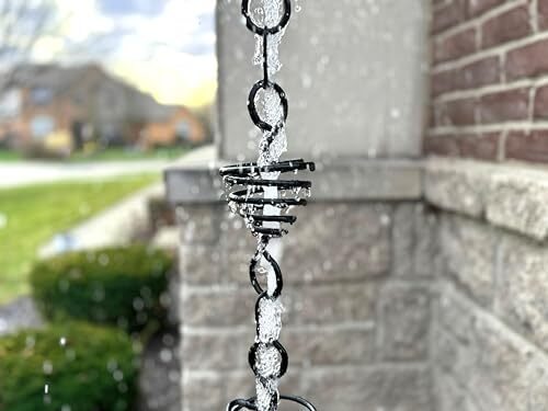 Rain Chains, Roof Gutter Downspout Channel, Rainwater Catcher/Diverter ...