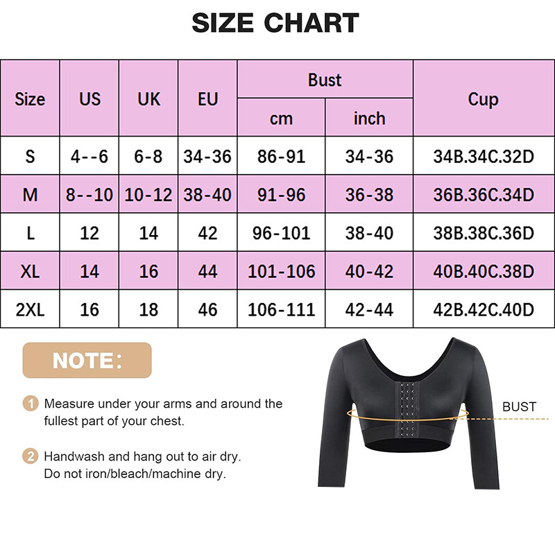Women Arm Shaper Compression Sleeve Post Surgery Posture Corrector Bra ...
