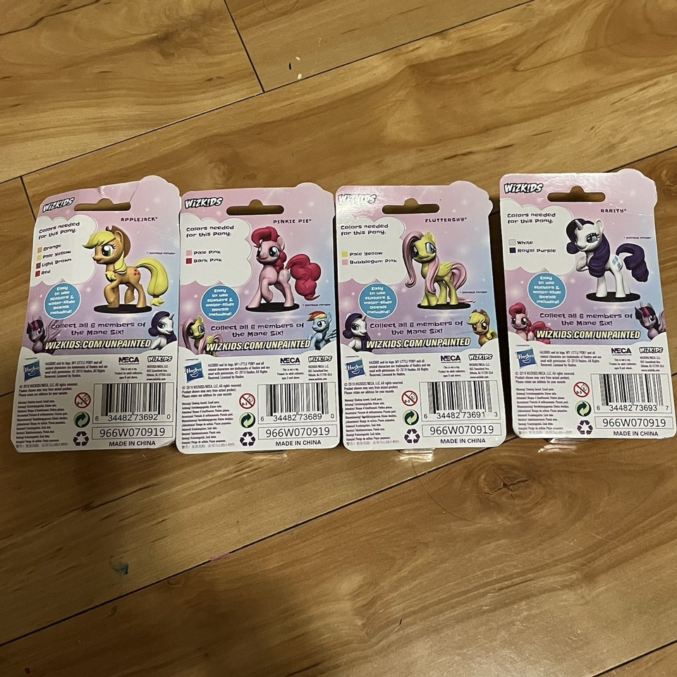 My Little Pony WIZ KIDS HD Minis Lot Of 4 Applejack Pinkie Pie ...