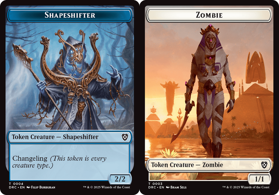 1x Shapeshifter (4) // Zombie (3) Token - Foil MTG Commander ...