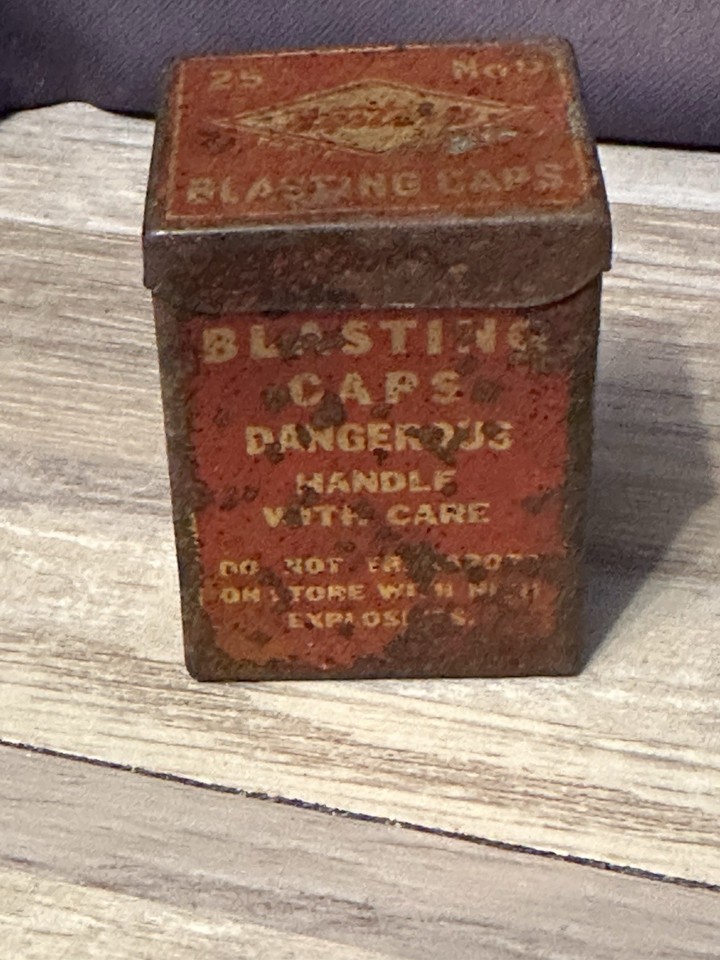 Vintage Western No. 6 Blasting Caps Small Tin/EMPTY | eBay