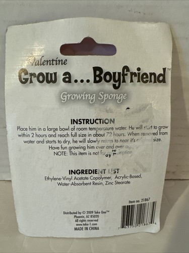GROW A BOYFRIEND Vintage Funny Party Gift Gag Unused Unopened in ...