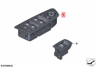 Genuine BMW Switch Window Lifter Driver's Side E90 E91 316d 61319217342 ...