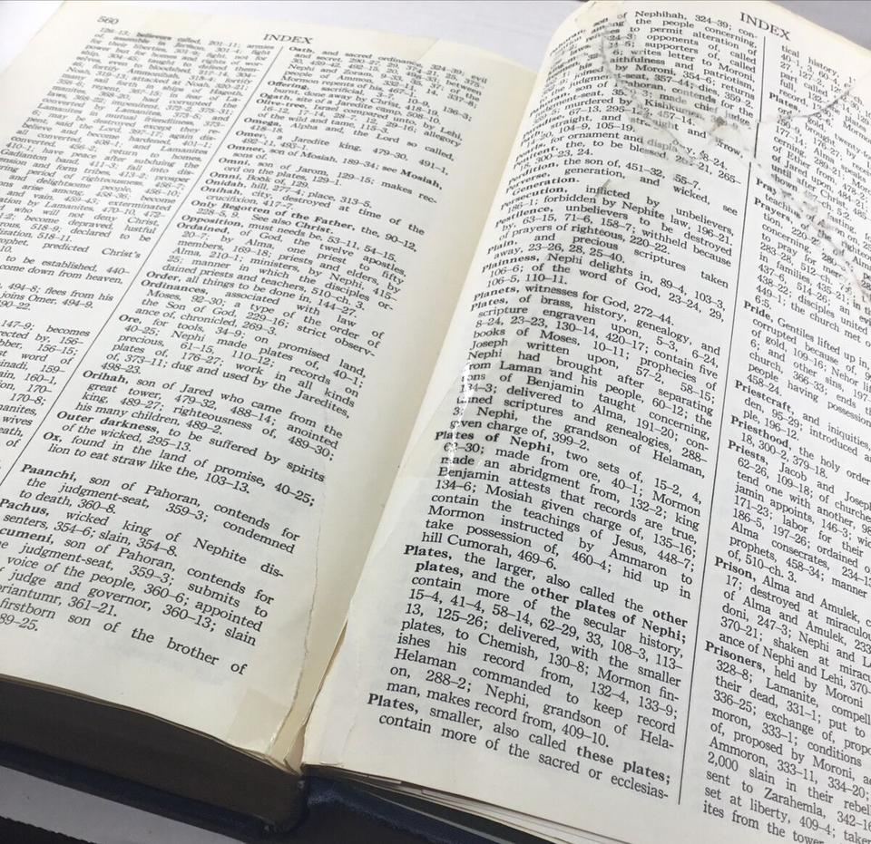 1957 HB Illustrated Large Print Book of Mormon LDS Latter Day Saints | eBay