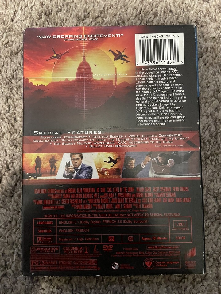 XXX: State of the Union (DVD, 2005, Special Edition, Full Frame ...
