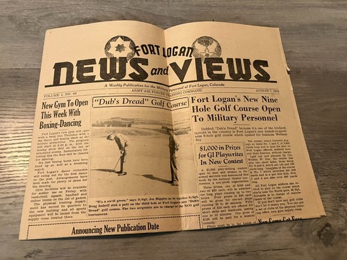 1943 WWII Fort Logan Newspaper Army August 7 | eBay