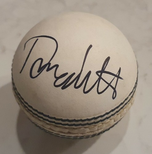 RILEY MEREDITH SIGNED LEATHER Cricket ball PROOF COA Clarke Waugh ...