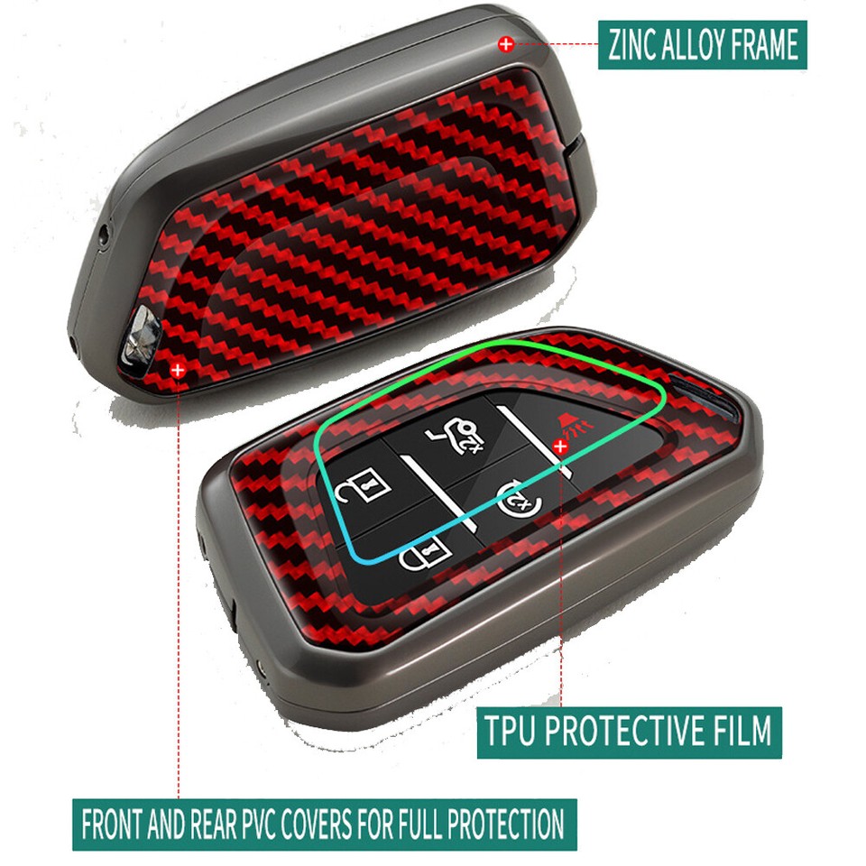 Zinc Alloy Remote Key Fob Cover Case For 2020-2025 Cadillac Escalade ...