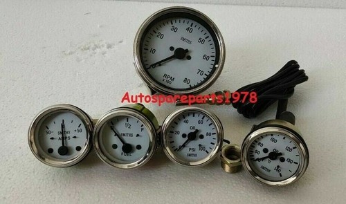 Smiths Replica 52mm Kit - Température + Huile + Carburant + Amp Gauge + 0-80 ... | eBay