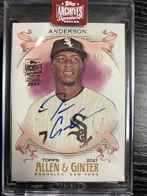TIM ANDERSON 2021 TOPPS ALLEN & GINTER SIGNED 1 OF 1 WHITE SOX | eBay