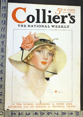 1915 BEAUTY WOMAN SEXY FLAPPER FASHION HAT PENRHYN STANLAWS ARTIST ...