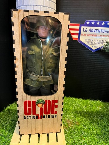 12" Gi Joe Action Soldier Figure Coffin Style Display Box/Figure NOT ...