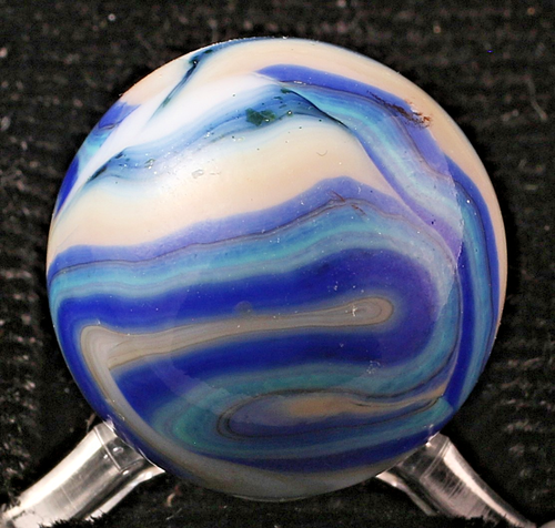 JABO JOKER Run Swirl Marble 0.70" Cream White Turquoise Tan Blue ...