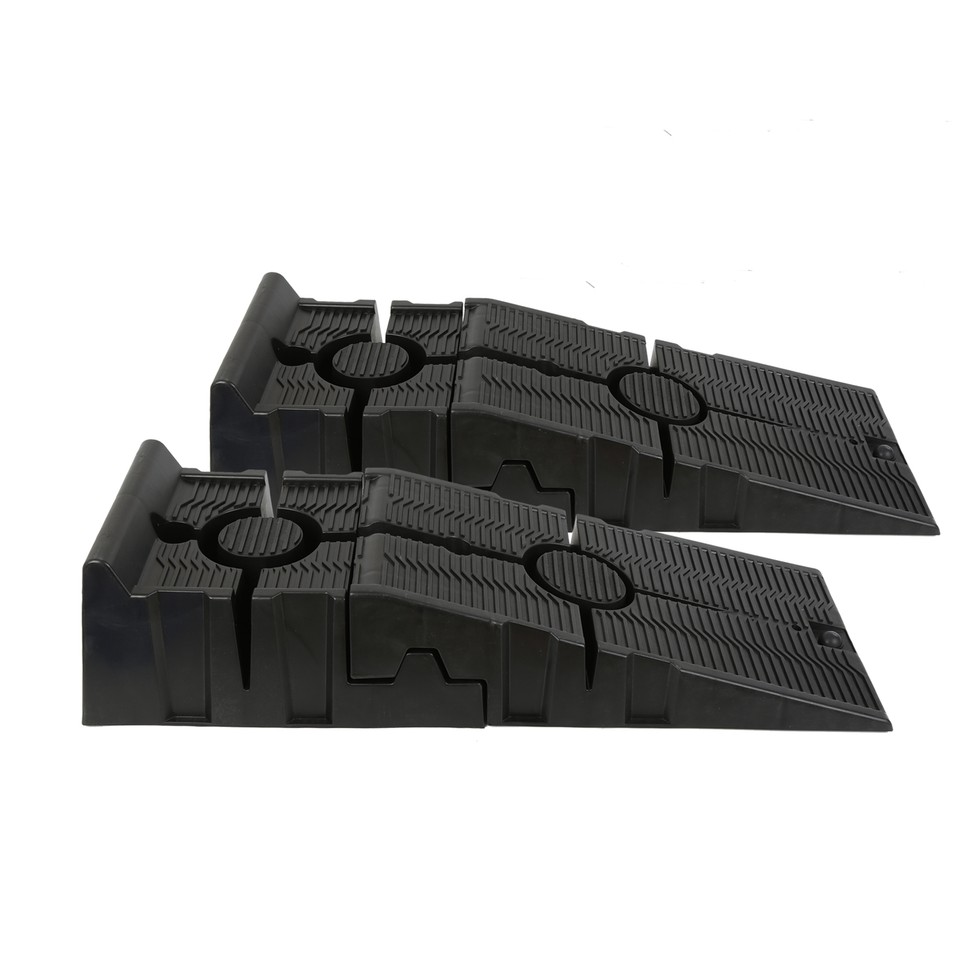 Pair Portable Ramps Vehicle Ramp Car Servic 12000lb. Capacity 17 degree ...