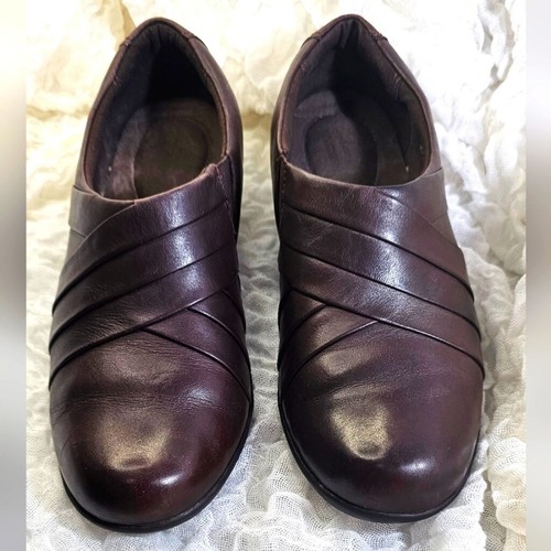 Clarks Collection Genette Rise Ankle Boots Bootie Shoes Brown Leather ...