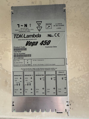 TDK Lambda Vega 450 Power Supply V4074KB for SMU/ SMJ/ SFU , ZVA/ZVB | eBay
