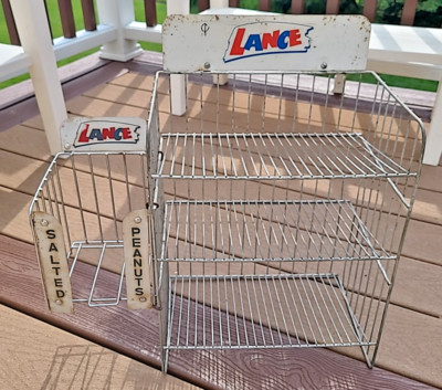 Vintage Lance Snacks Large Store Display Counter Wire Rack - Salted ...
