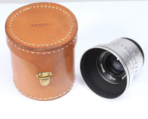 STEINHEIL ARGUS CINTAGON 35MM F/4.5 LENS W HOOD & CASE FOR ARGUS C44 ...