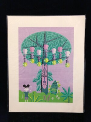 SHAG Josh Agle "Tangaroa” Lithograph Matted Art Print Disney Disneyland ...