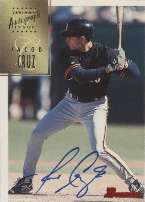 1997 Bowman - Autograph Jacob Cruz #CA17 Blue Ink (AU) for sale online ...