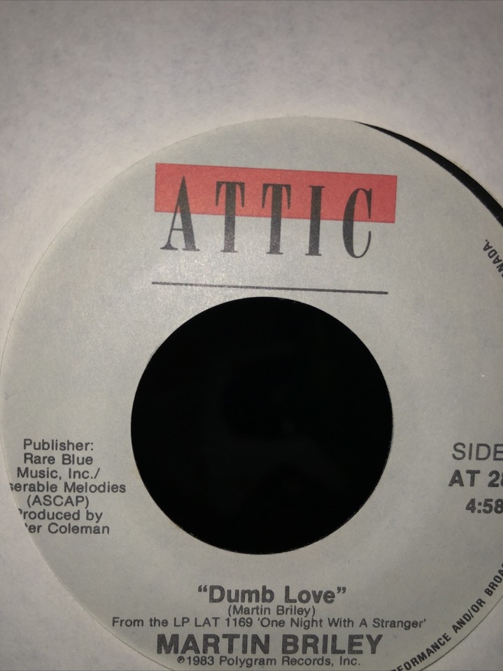 martin briley the salt in my tears attic records 45rpm vinyl single 3a ...