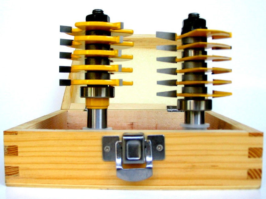2pc 1/2"SH Adjustable Box & Finger Joint Router Bit Set S | eBay