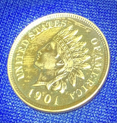 1901 Indian Head Cent Penny US Coin Extra Fine Condition Variety 3 ...