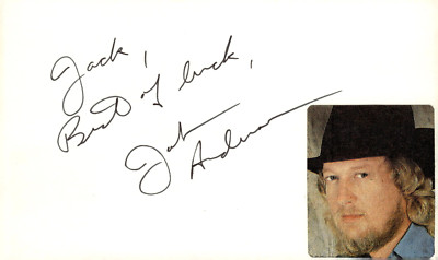John Anderson Signed Auto 3x5 Index Card Swingin' | eBay