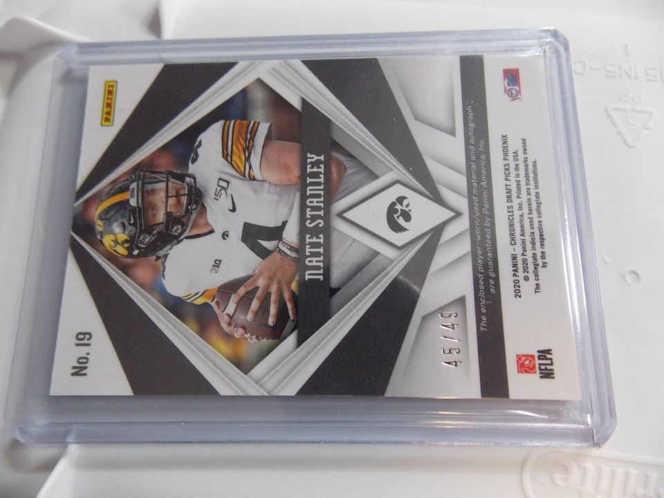 2020 Chronicles Phoenix Nate Stanley Green RC Patch Auto Autograph #45/ ...