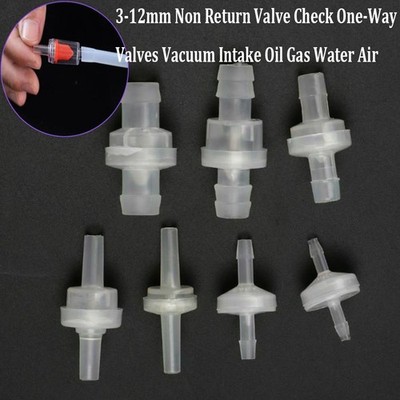 3mm To 12mm Plastic White Check Valve One-Way Non Return Valve Oil Gas ...