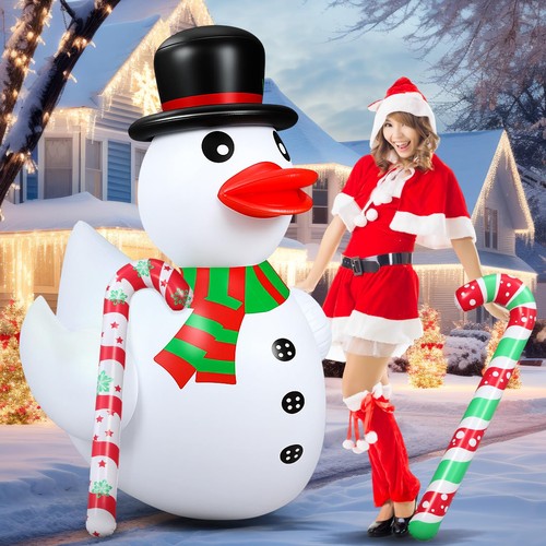 1 Set 4ft Christmas Inflatable Duck Outdoor Decoration, Blow up Rubber ...