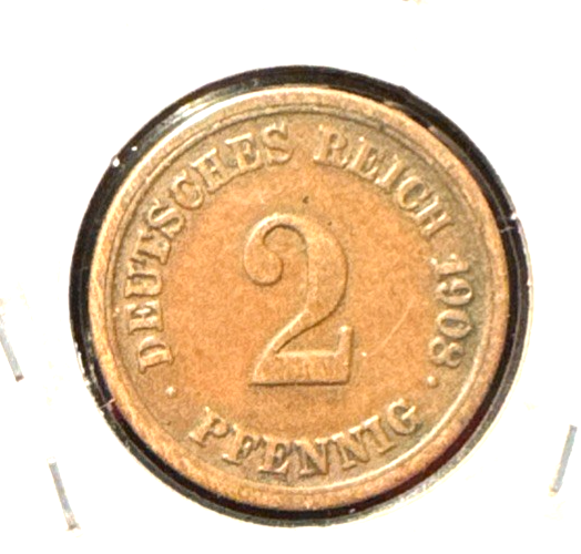 Germany 1908 F 2 pfennig KM 16 XF | eBay